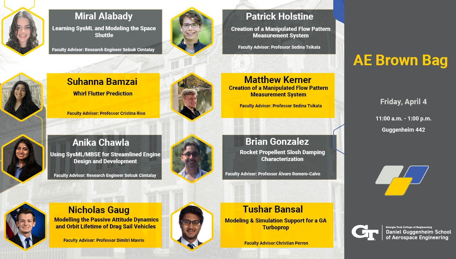 AE Brown Bag Seminar: Alabady, Bamzai, Bansal, Chawla, Gaug, Gonzalez, Holstine, and Kerner ...